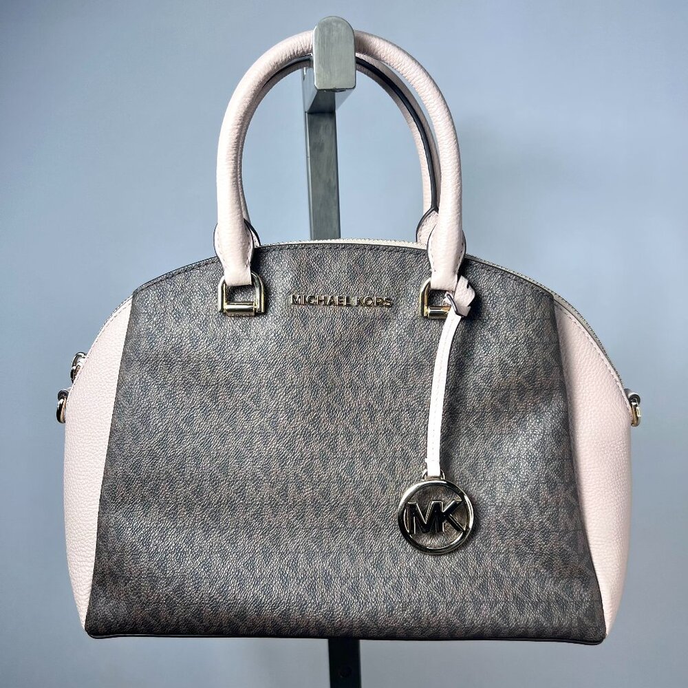 Michael Kors Maxine Signature Logo Dome Satchel Mk Pr… - Gem